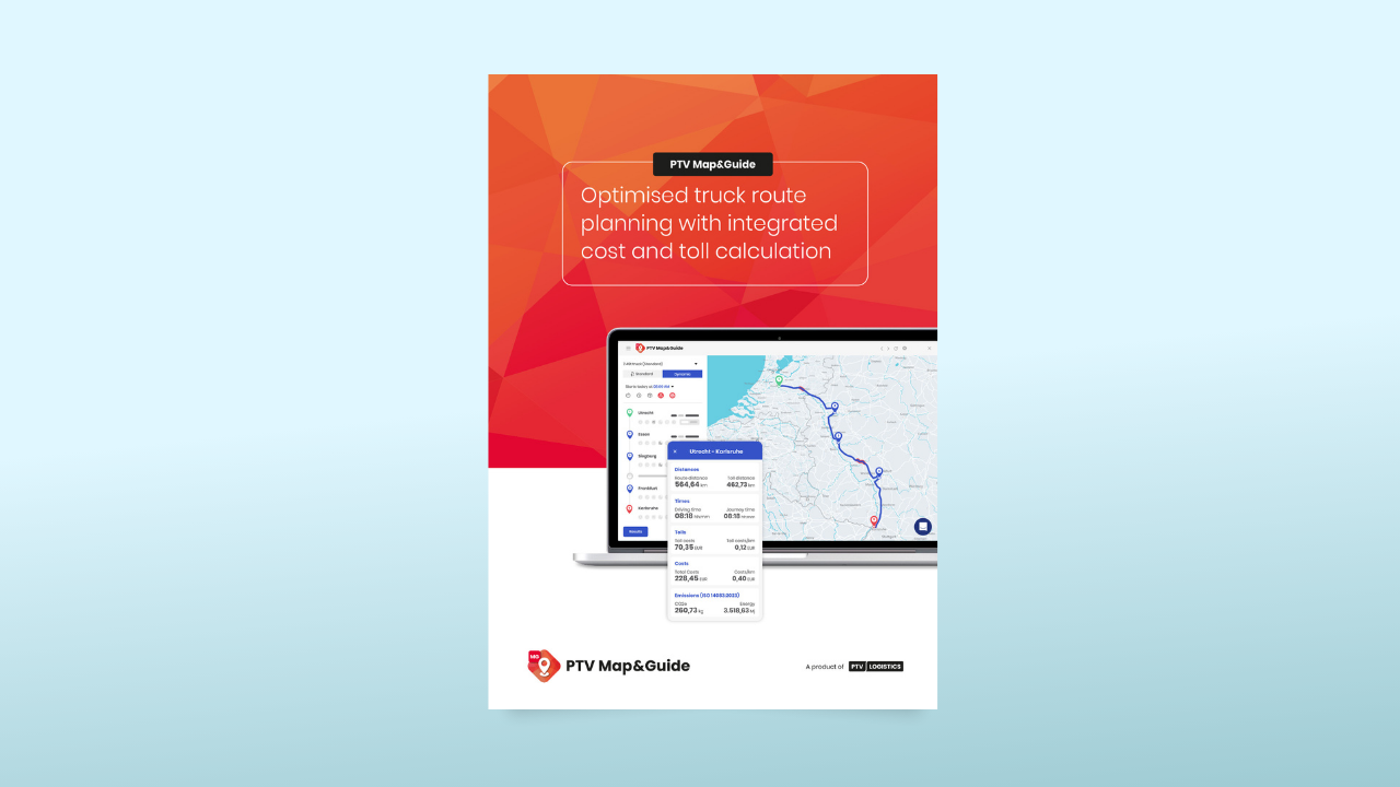 Truck route planning software | PTV Map&Guide brochure